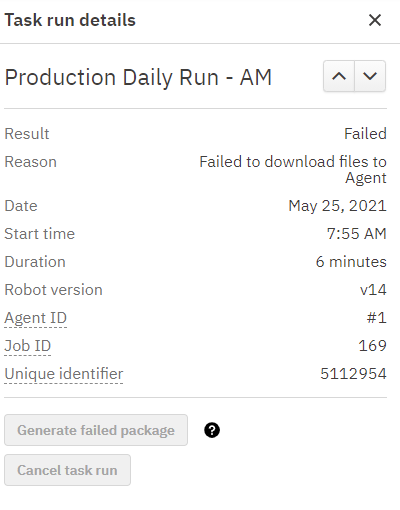 Failed to download files to Agent