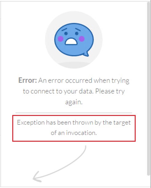 Exception has been thrown by the target of an invocation
