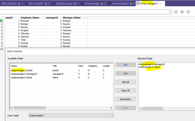 How to perform self join using join