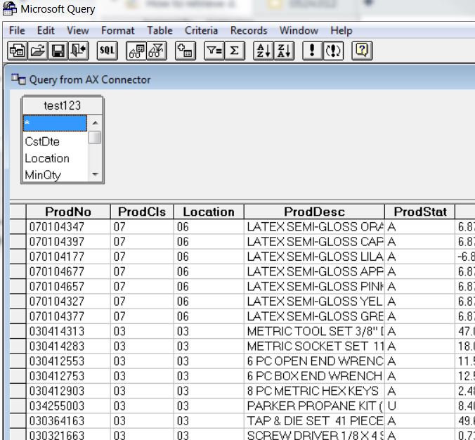 How to retrieve data via AX Connector to Excel (ODBC - ACL Connector ...