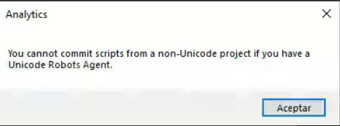 Cannot commit scripts from Analytics project to Robots