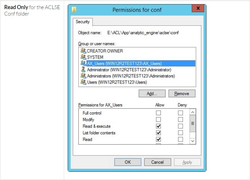 Error 'unable to open custom/config file' in ACLSE logs