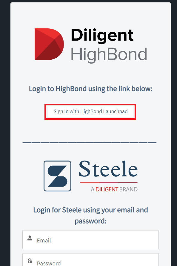 RSAM users can access HighBond Platform through RSAM module