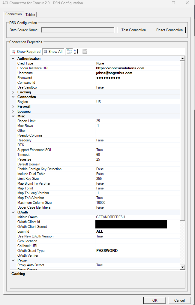 ACL Connector for Concur 2.0 - CData Concur ODBC Driver