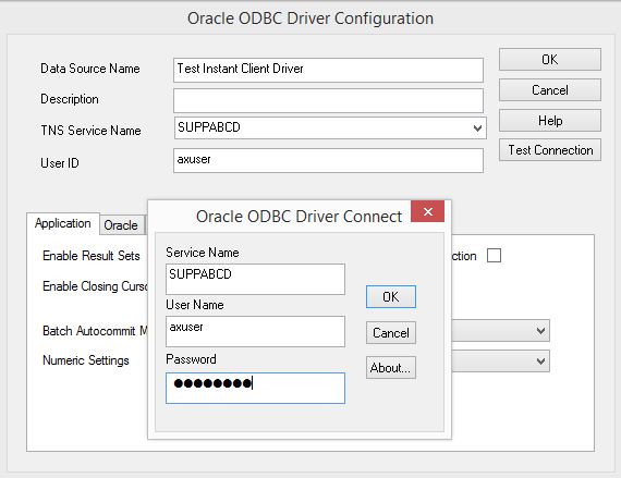 How set-up native Oracle ODBC connection through Windows DSN