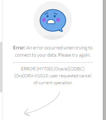 ORA-01013 Error when trying to connect to an Oracle Database