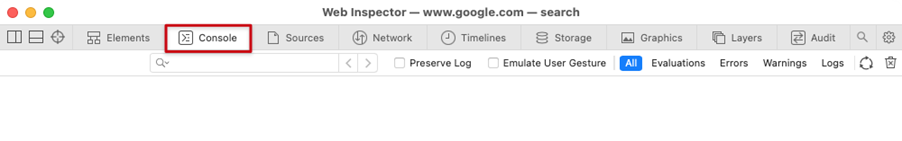 How to open your Browser Developer Console