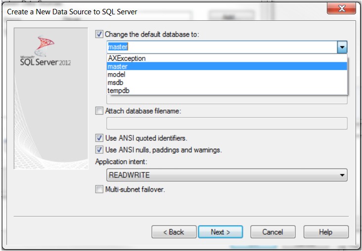 How to change the authentication mode for a SQL Server DSN