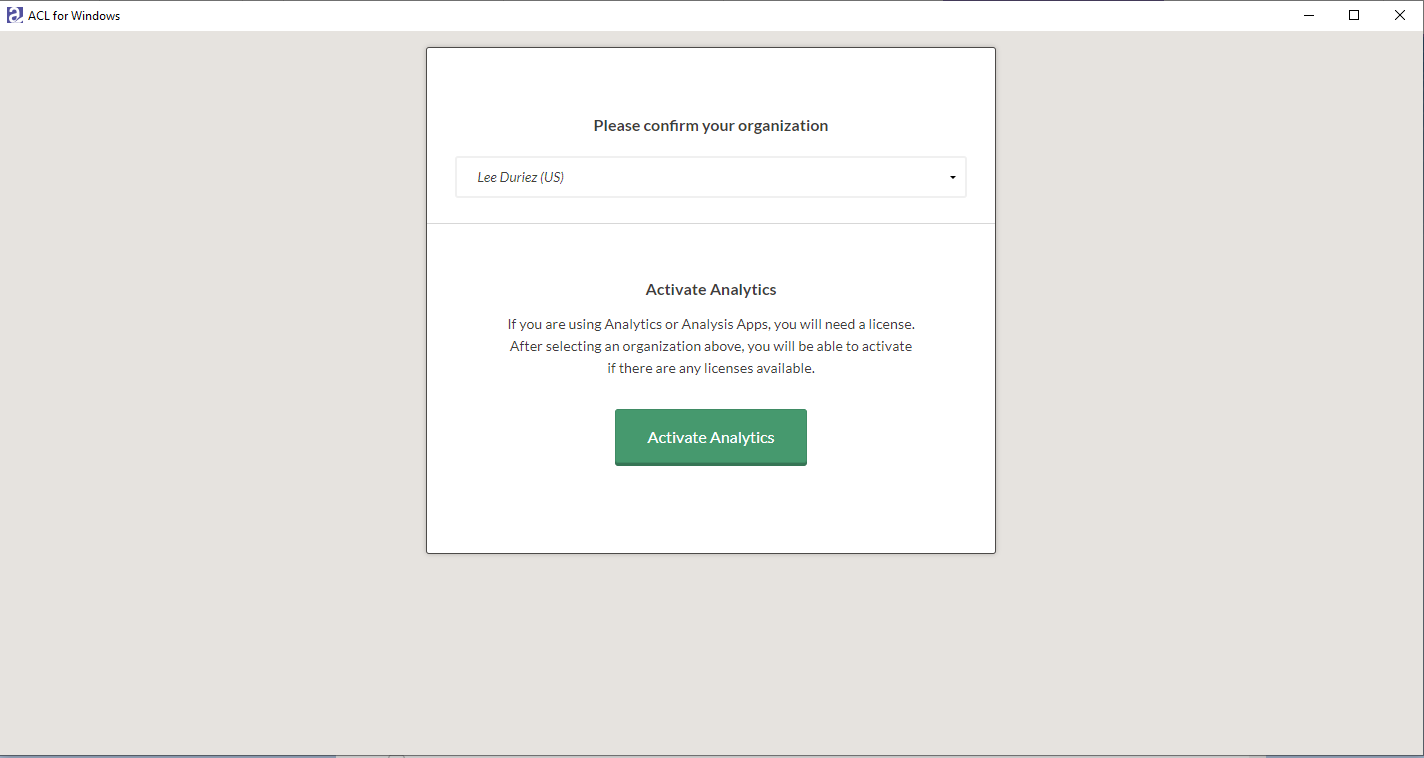 ACL for Window - Fail to start Analytics or Analysis App