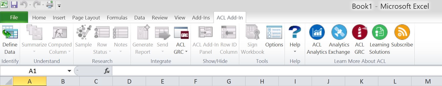 Excel Add-In: Missing Analytics Exchange Button