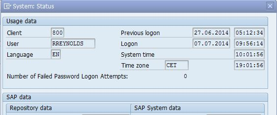 Check the SAP user name in SSO enabled SAPGUI